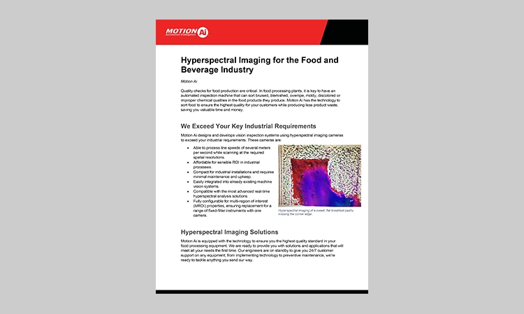 Hyperspectral Imaging for the Food and Beverage Industry - Motion ...